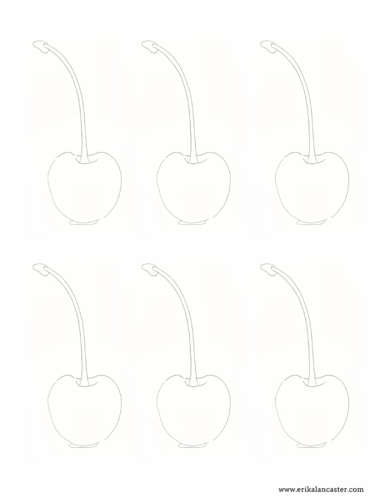 6 Cherry Outline Drawings | PDF