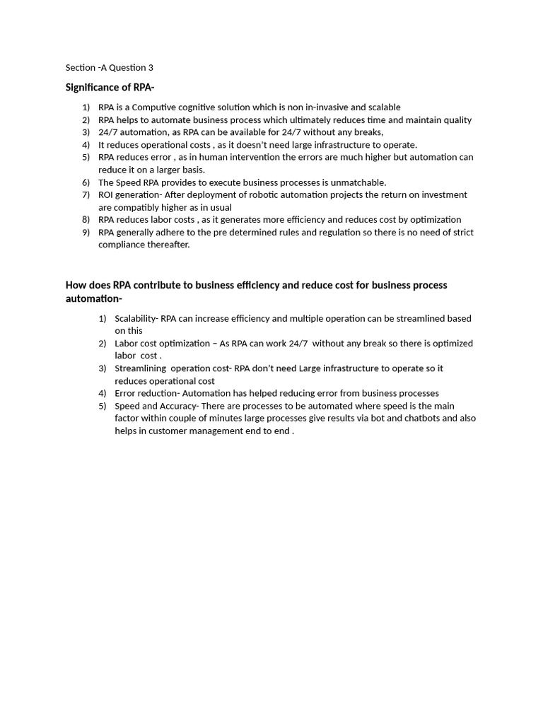 RPA Benefits | PDF