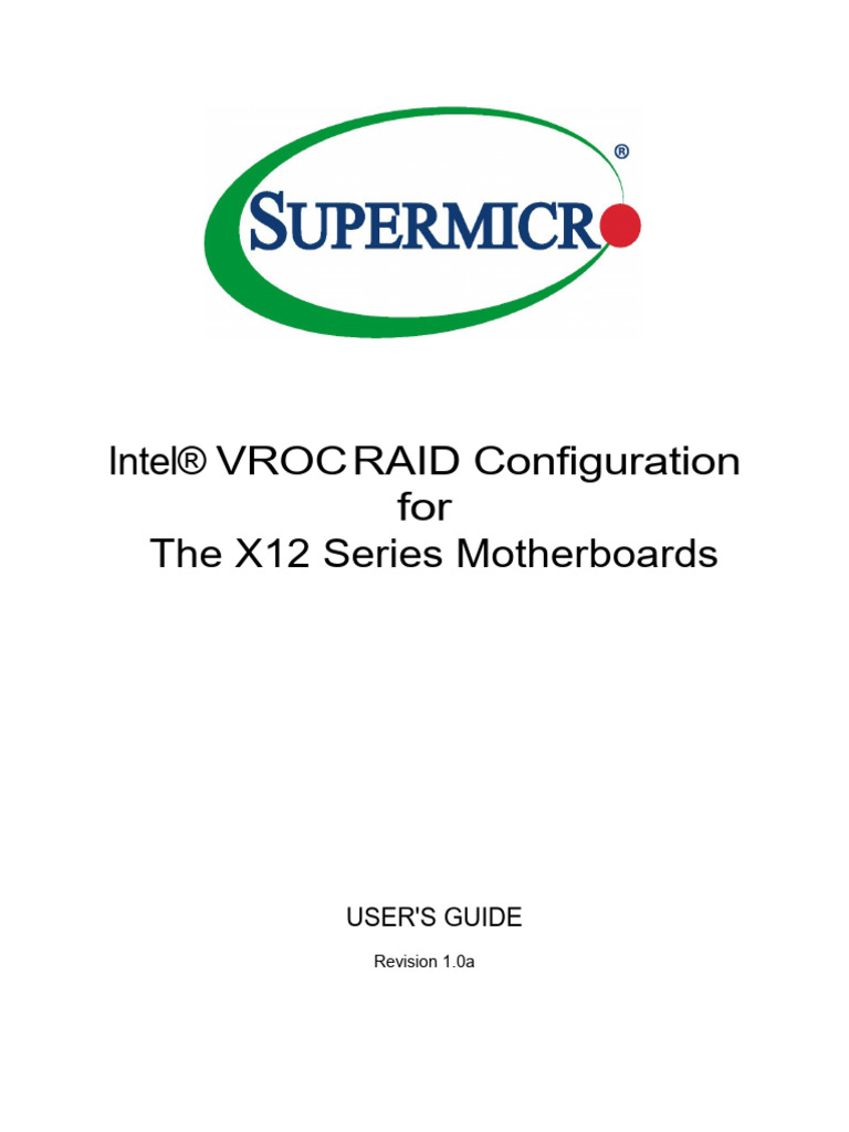 X12_Intel_VROC_RAID_Configuration_Guide | PDF