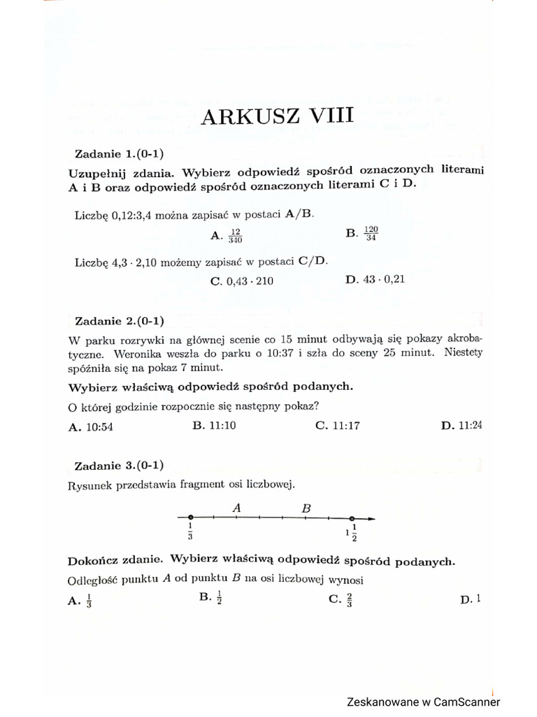 Arkusz 8 | PDF