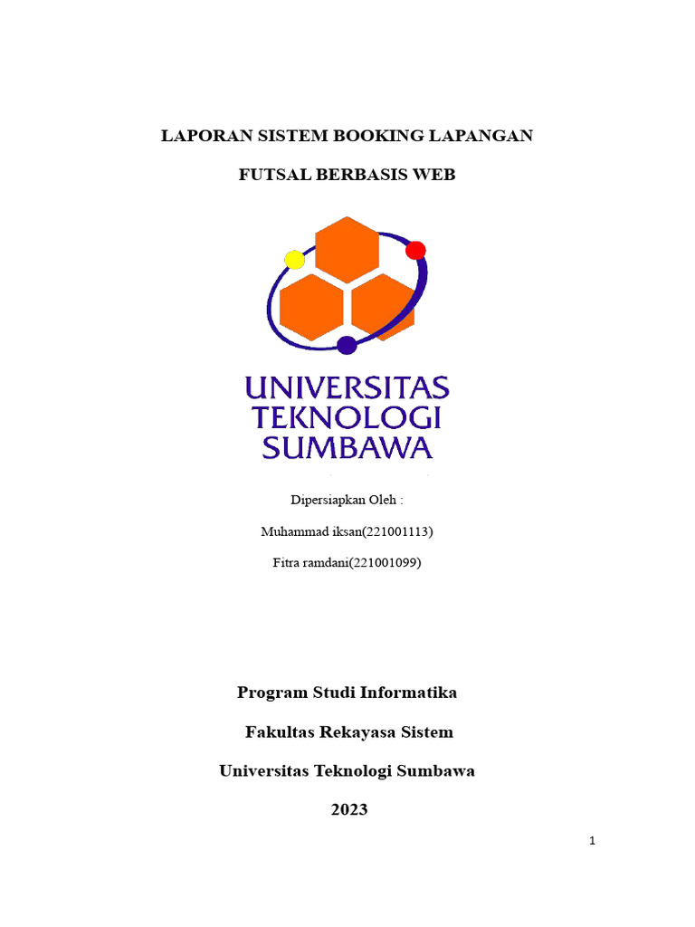 UAS LAPORAN SISTEM BOOKING LAPANGAN FUTSAL - Compressed | PDF