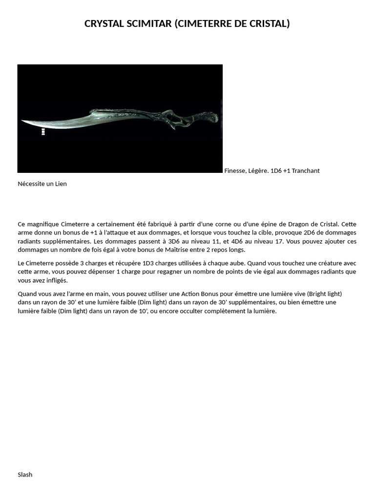 Crystal Scimitar | PDF