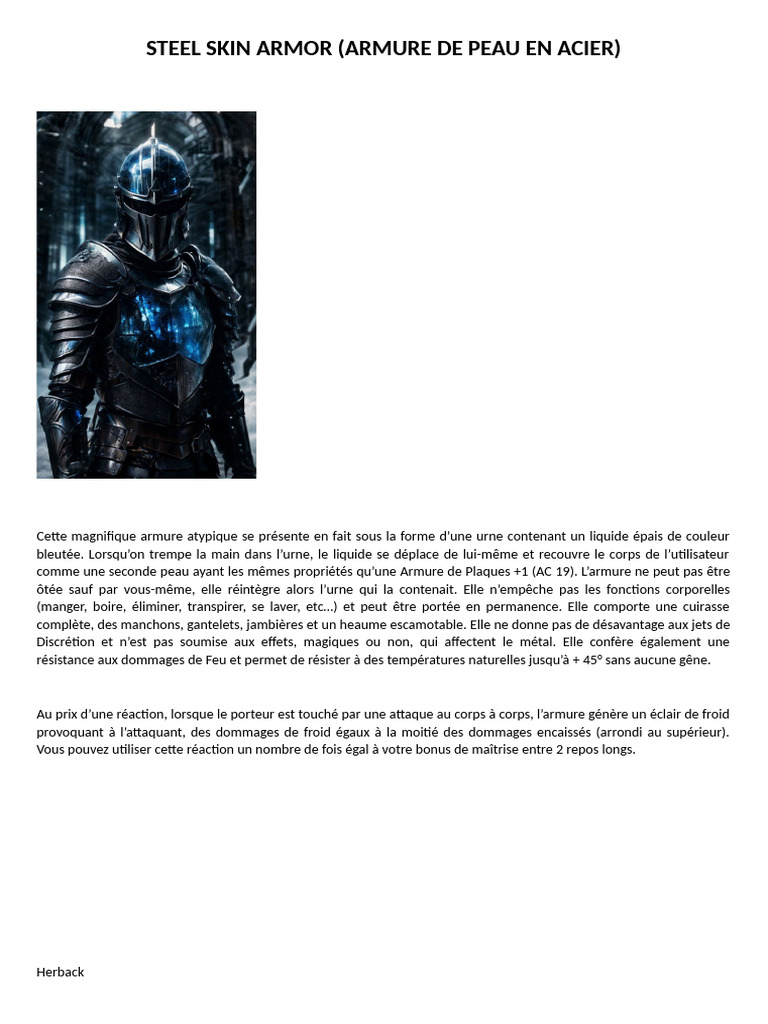 STEEL SKIN ARMOR | PDF