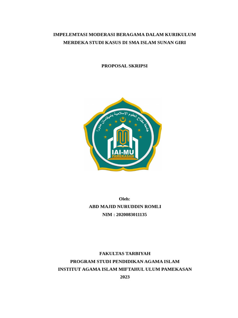 Proposal NURUDDIN Acc | PDF