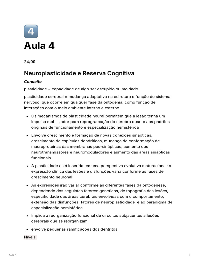 aula 4 neuro | PDF