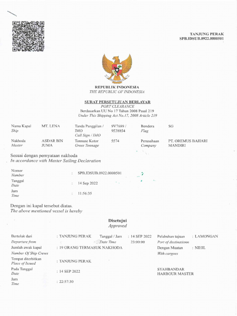 Surabaya Port Clearance | PDF