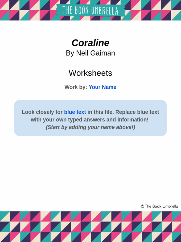 TBU Coraline Worksheets | PDF