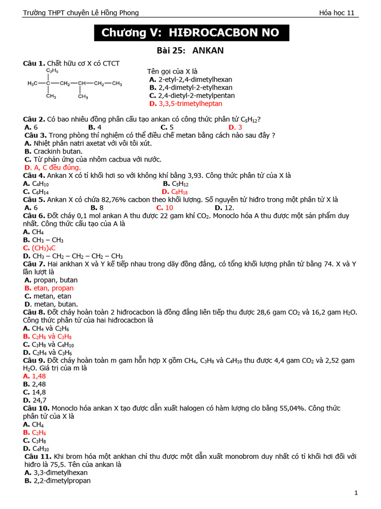 (Đáp Án) - Ankan | PDF
