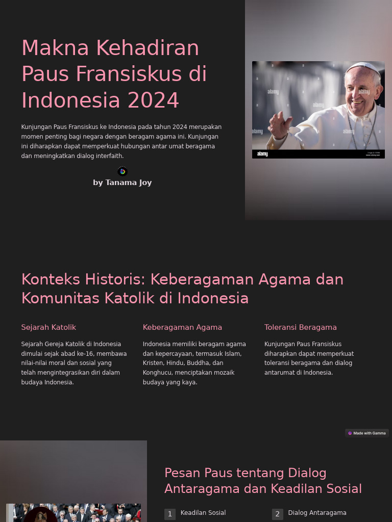 Makna Kehadiran Paus Fransiskus Di Indonesia 2024 | PDF Makna Kehadiran Paus Fransiskus Di Indonesia 2024 | PDF