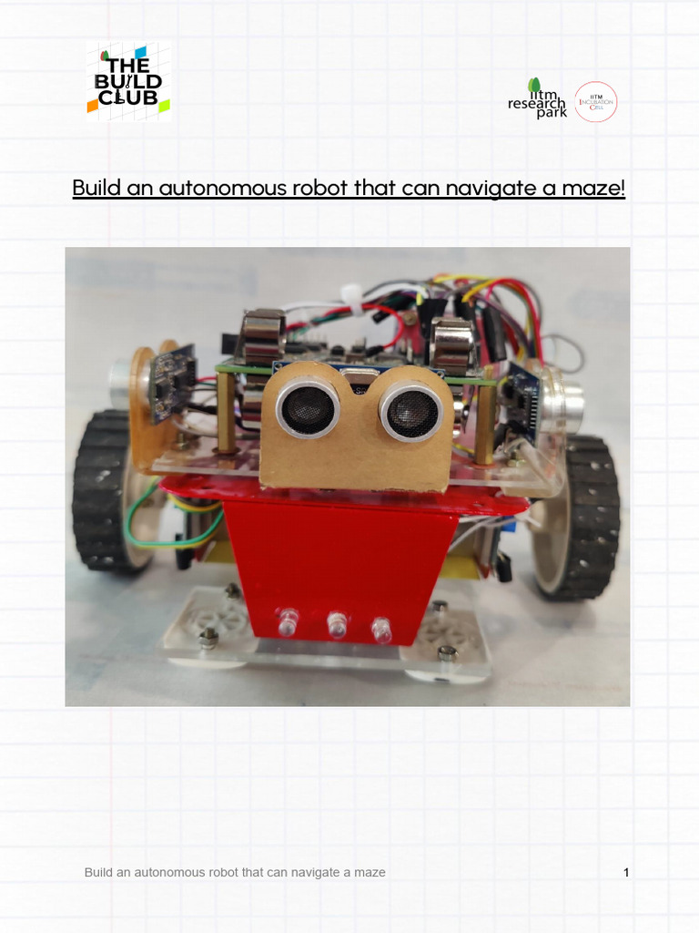 Maze Robot Build Manual V1.0 17aug22 | PDF