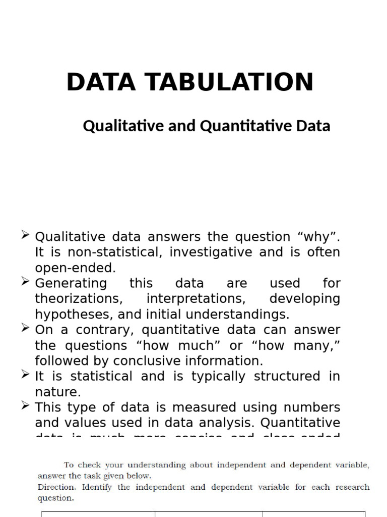 DATA-TABULATION | PDF