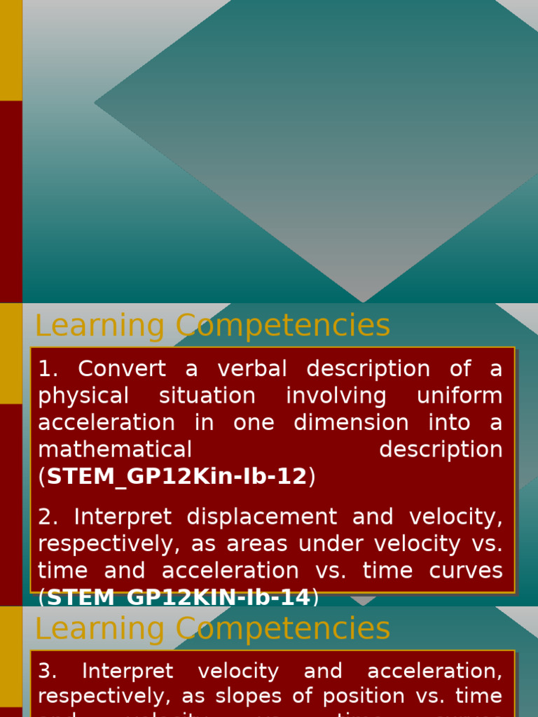 Q1W2 Motion Along A Straight Line | PDF