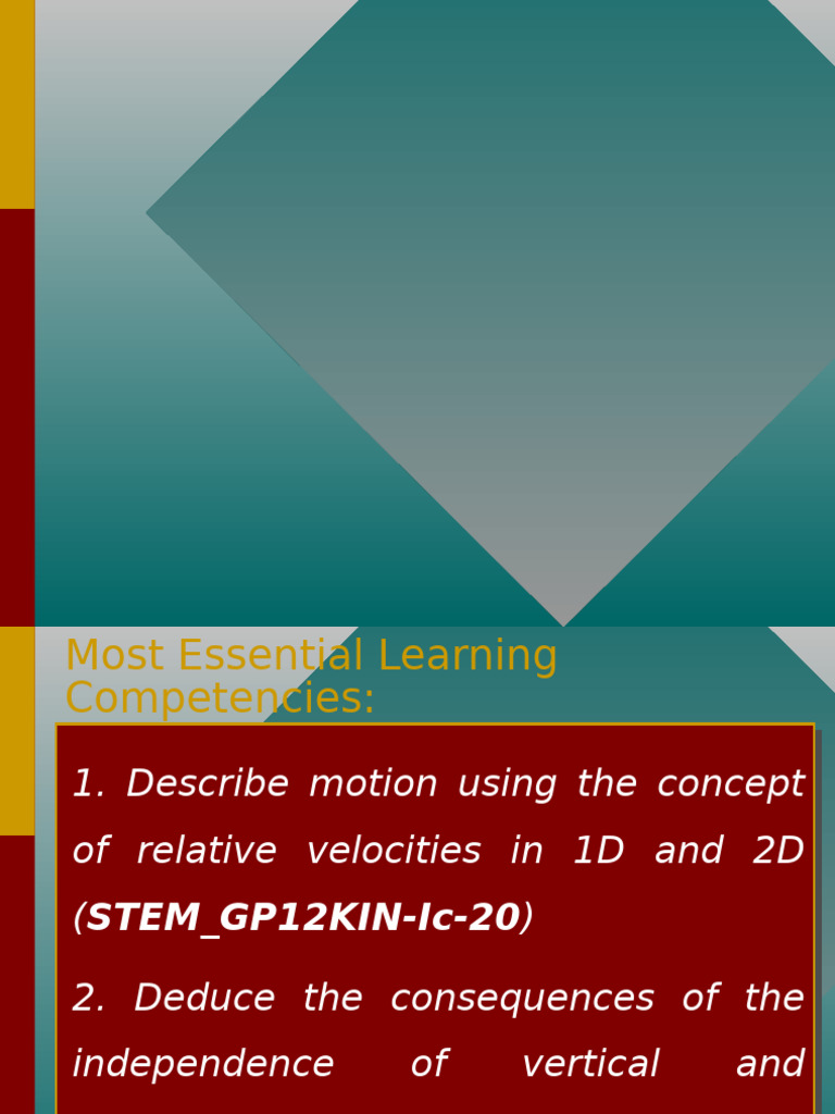 Q1W3 Motion in Two Dimensions | PDF