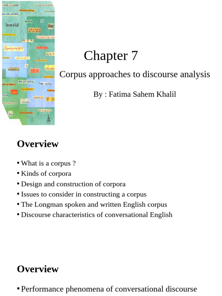 Ch.7 Corpus Approaches To Discourse Analysis | PDF