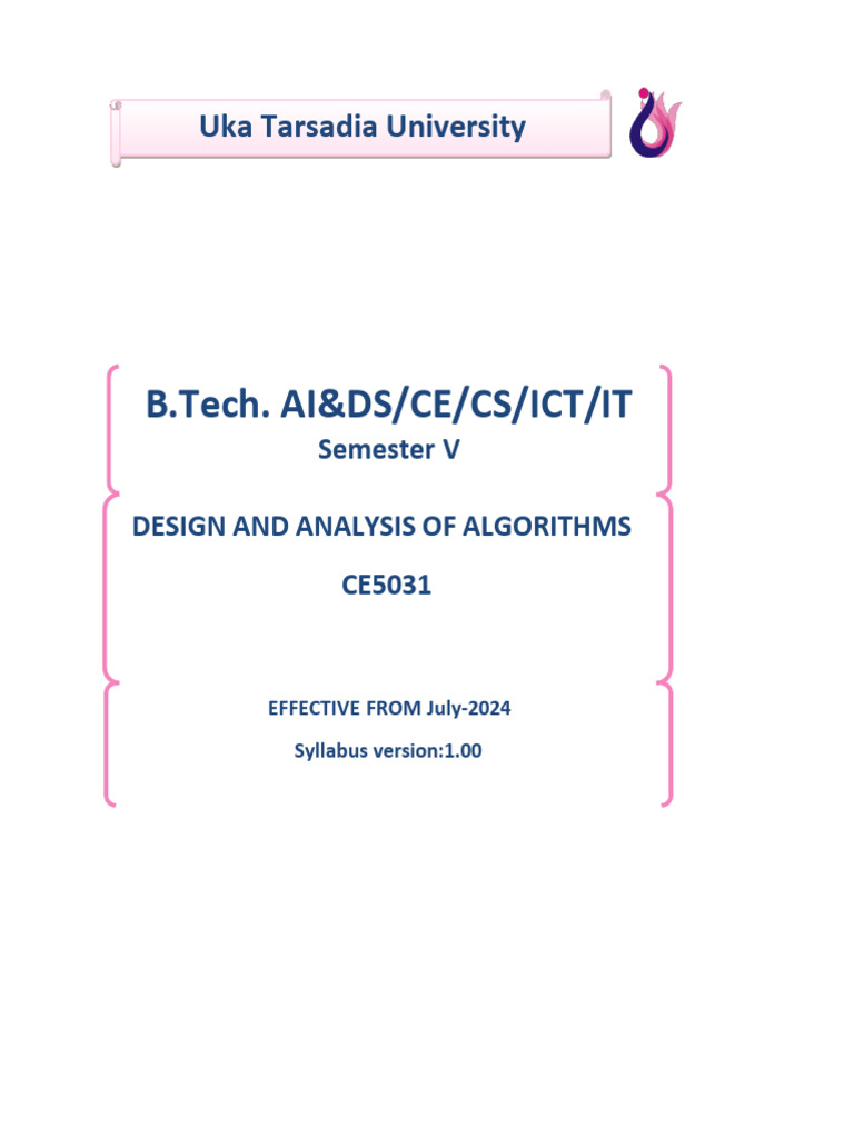 CE5031-Design and Analysis of Algorithms | PDF
