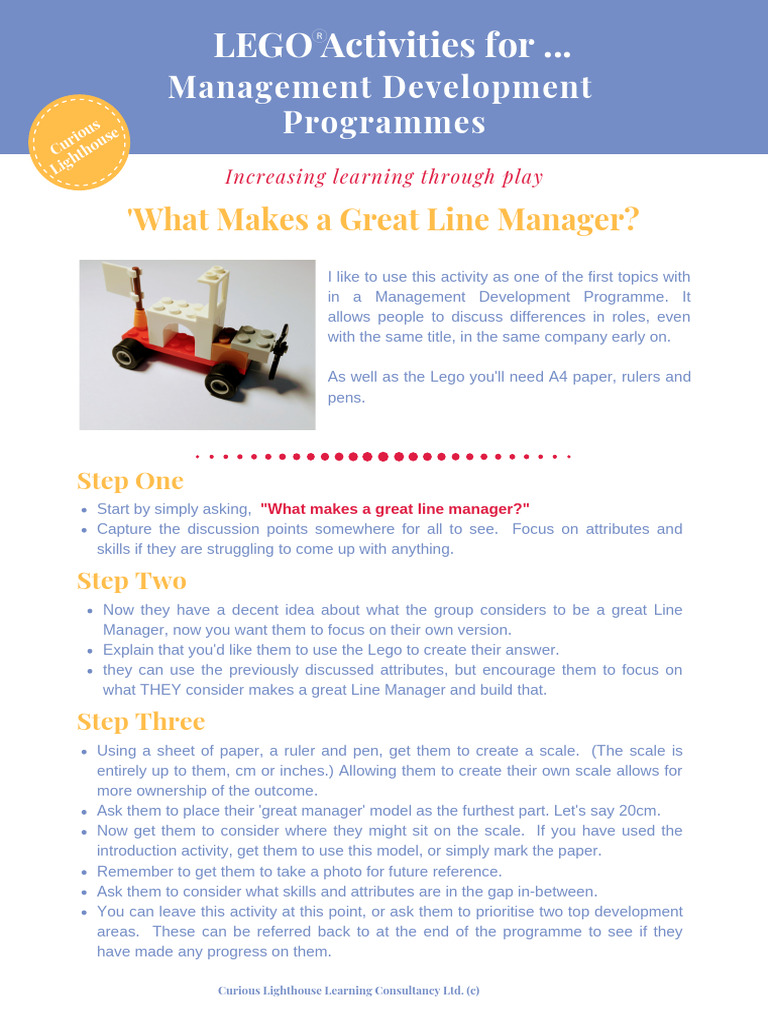 LA4MDP - Great Line Manager - Worksheet | PDF