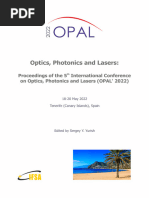 OPAL 2025: International Conference on Optics | PDF | Photonics | Laser