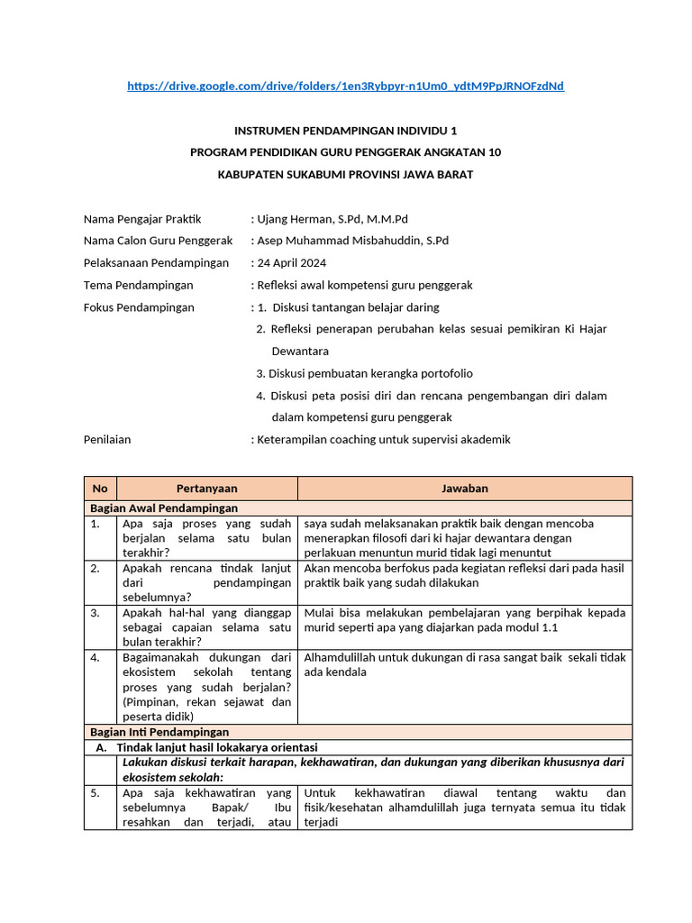 Instrumen PI-1 | PDF