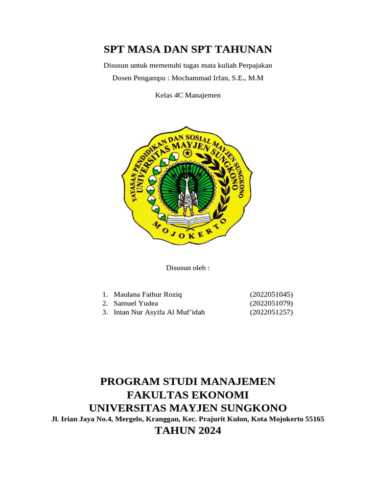 5. SPT MASA DAN SPT TAHUNAN - PERPAJAKAN | PDF