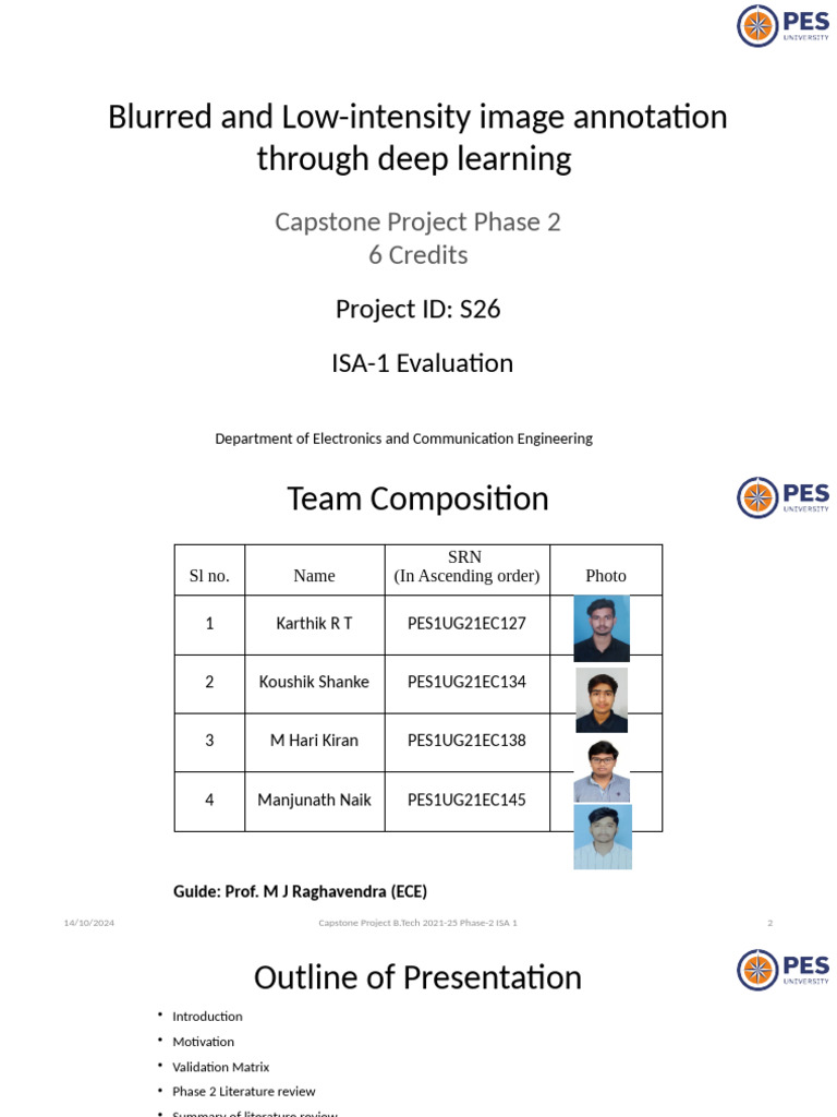 Capstone 2025 Phase 2 ISA-1 | PDF