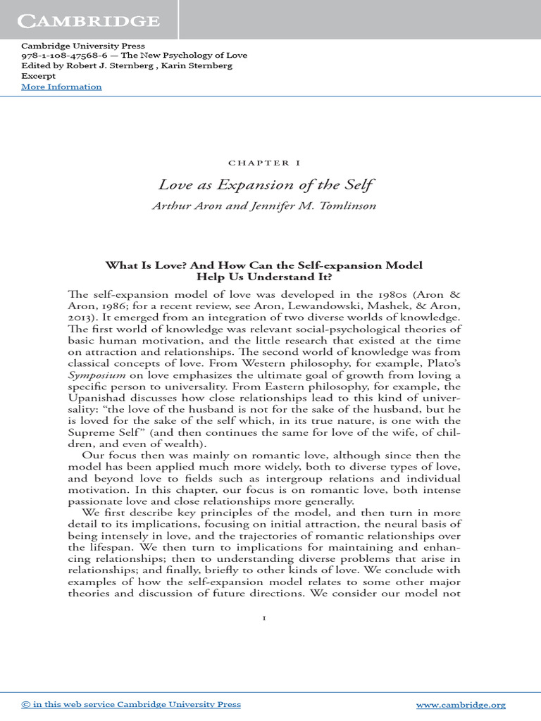 Understanding Love Through Self-Expansion | PDF | Love | Psychology