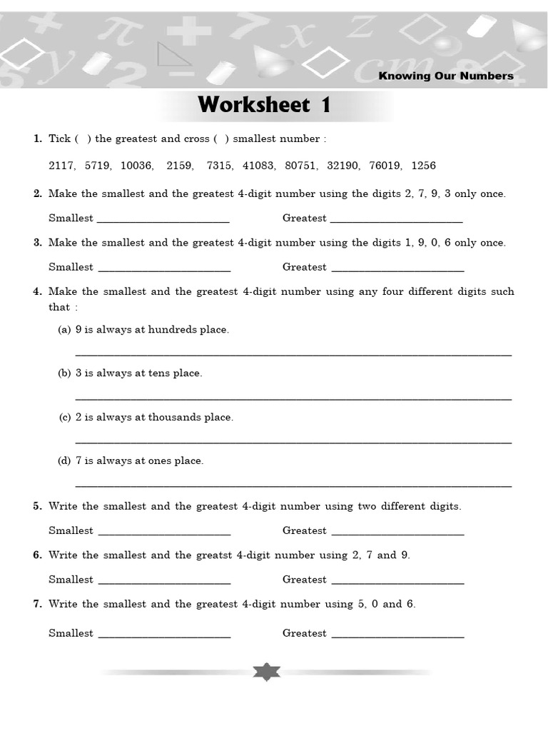 Free Worksheet Grade 6 | PDF