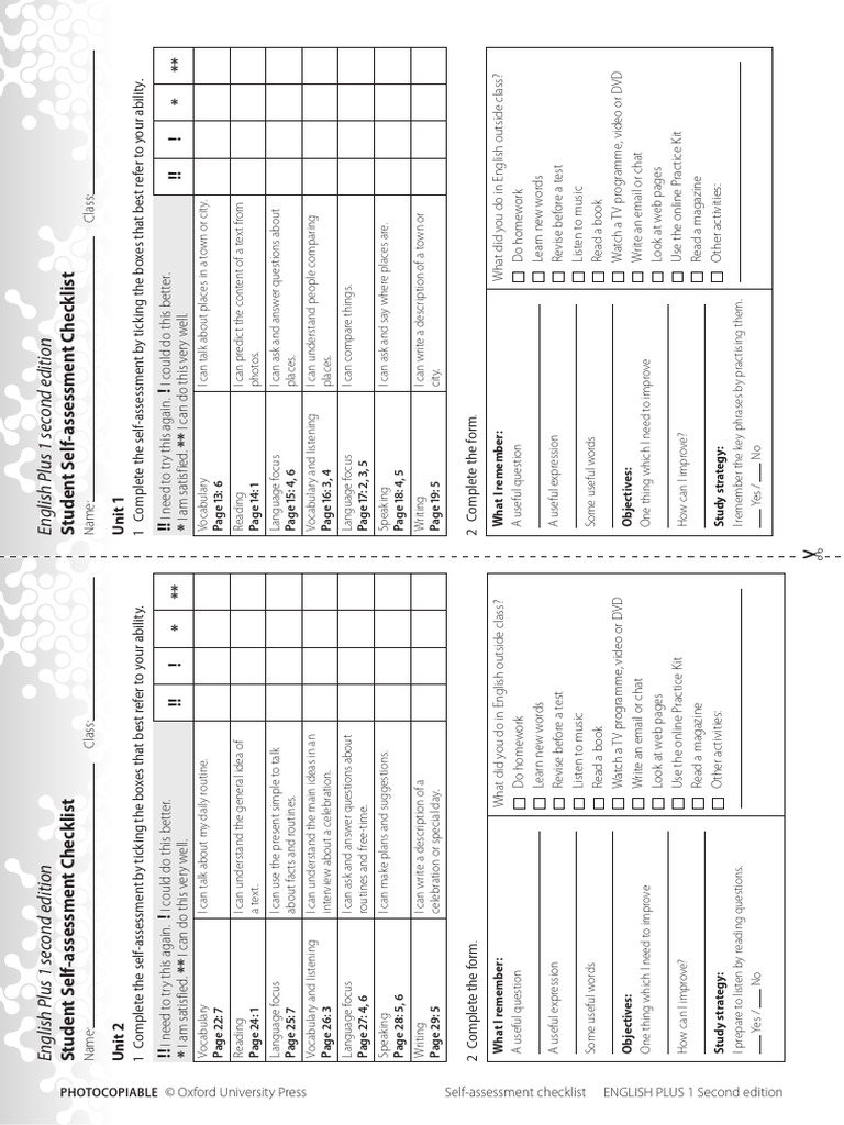 2e Level 1 Self-Assessment Checklist | PDF