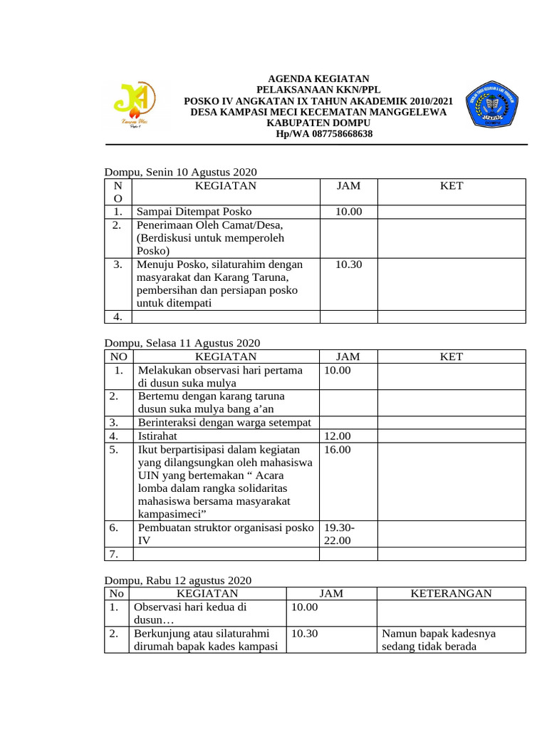 Buku Catatan Harian Atau Agenda Harian | PDF