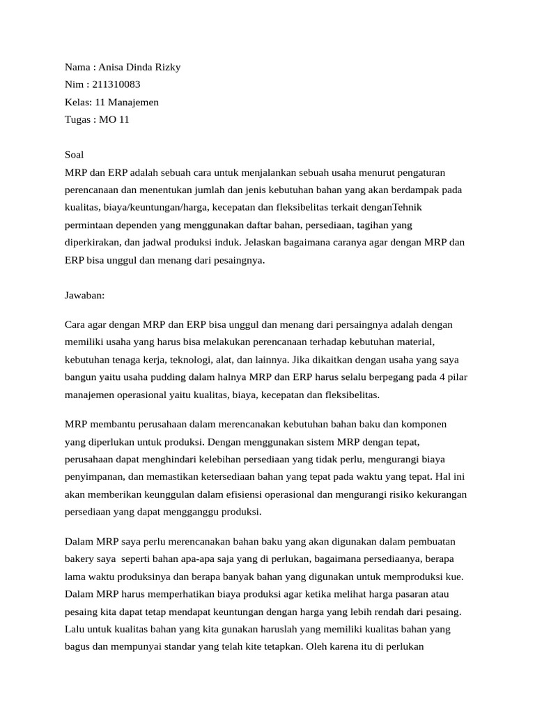 Mo 11 Anisa Dinda Rizky | PDF