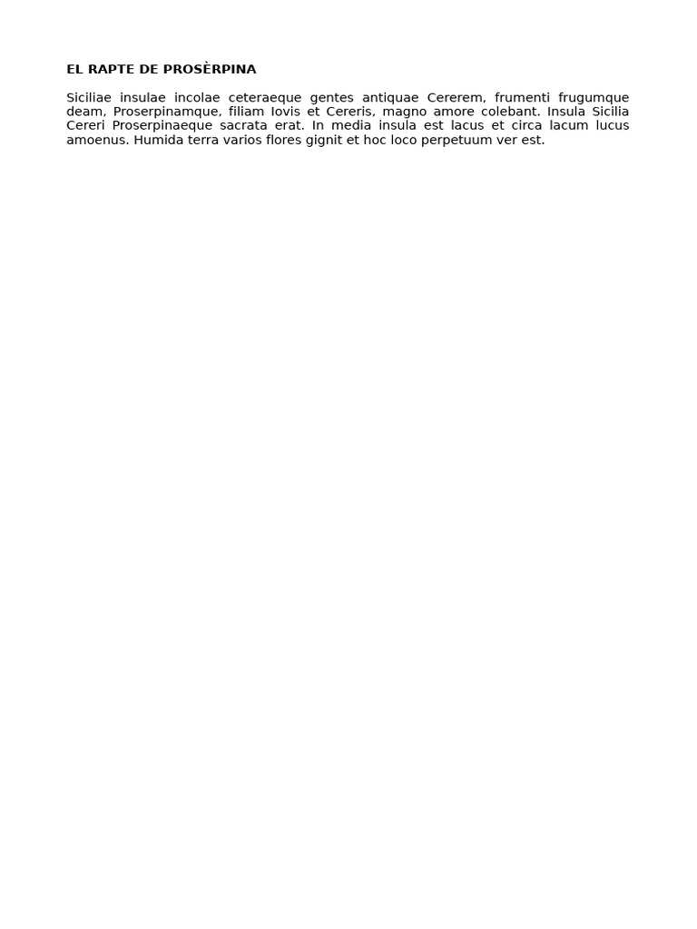 TEXT Prosèrina 1r Batx | PDF