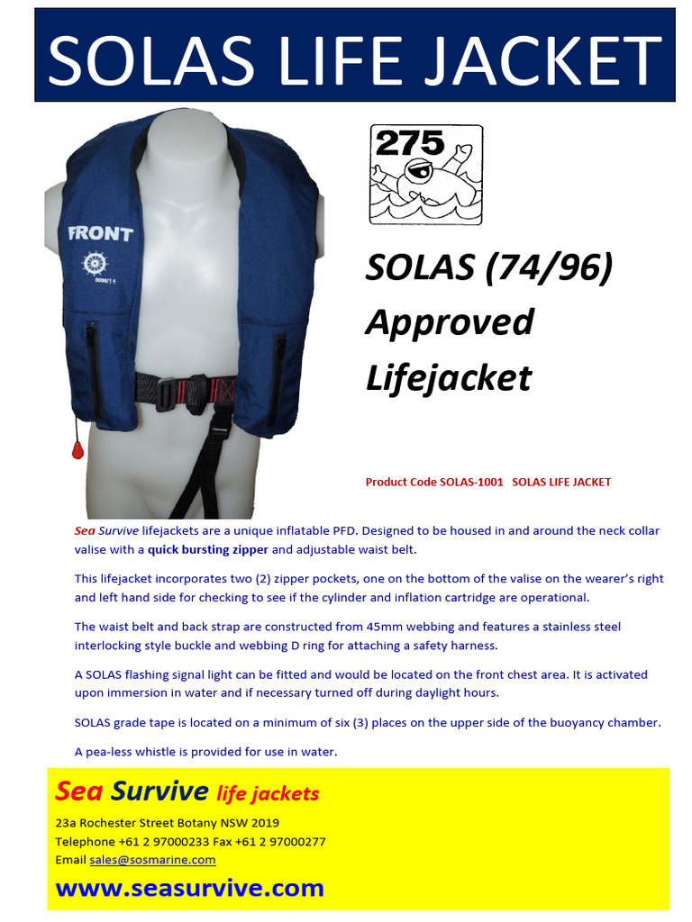 21-SOLAS Lifejacket 01-09 | PDF