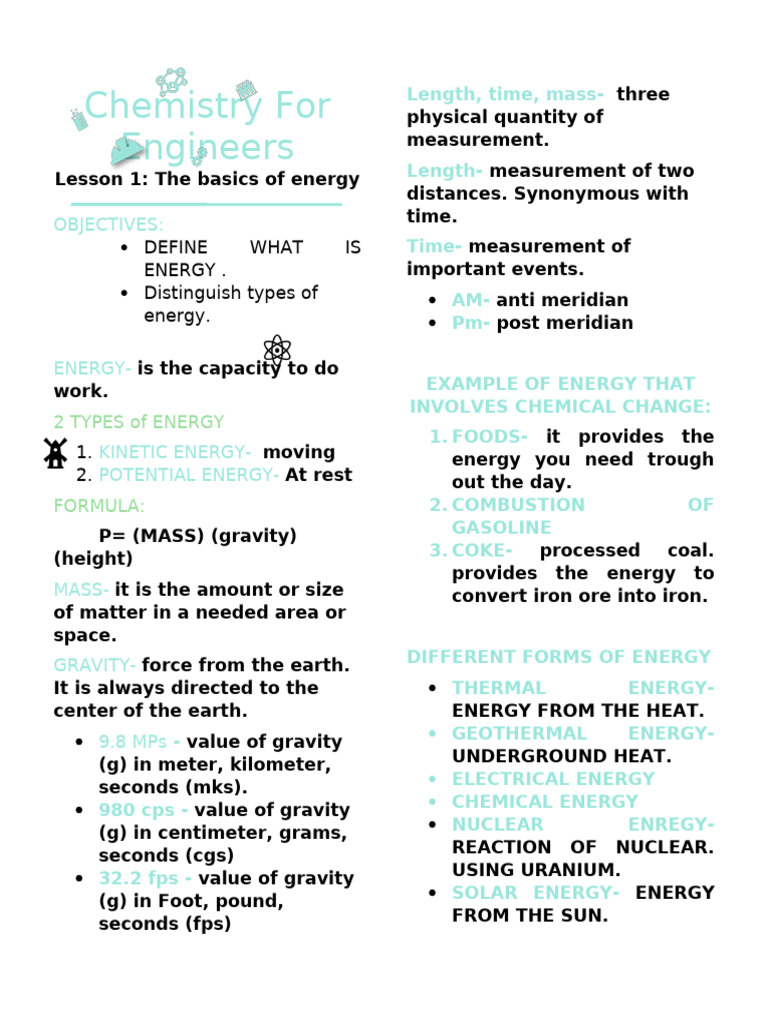 Chemistry For Engineers | PDF