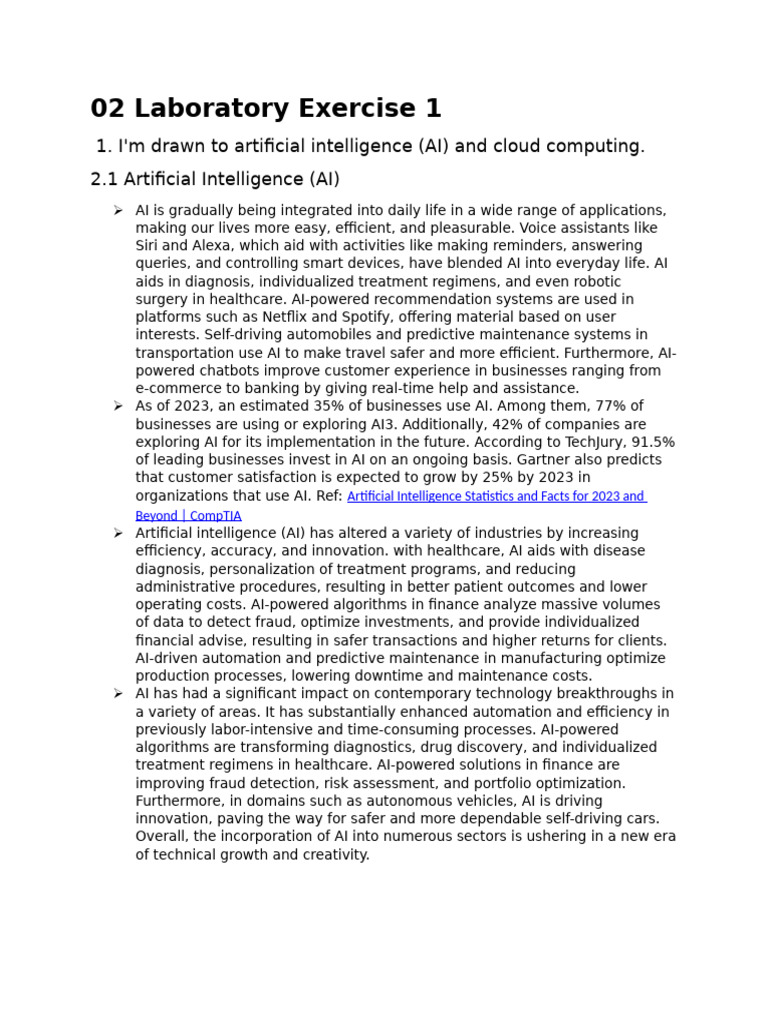 Laboratory Exercise Computing | PDF