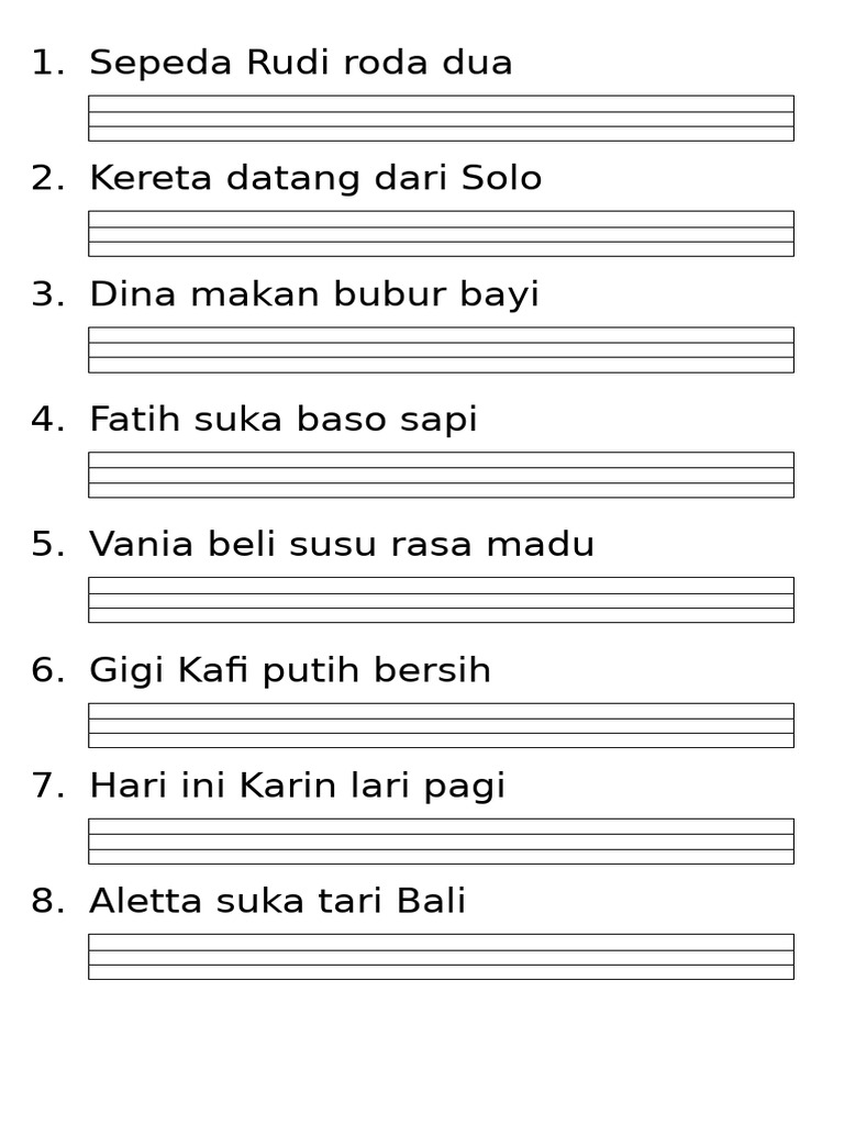 Belajar Menulis Untuk Anak Kelas 1 SD | PDF