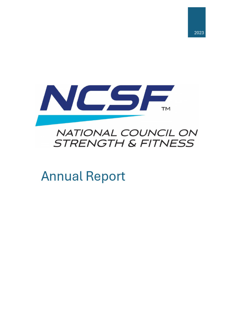 NCSF 2023 Annual Exam Report | PDF