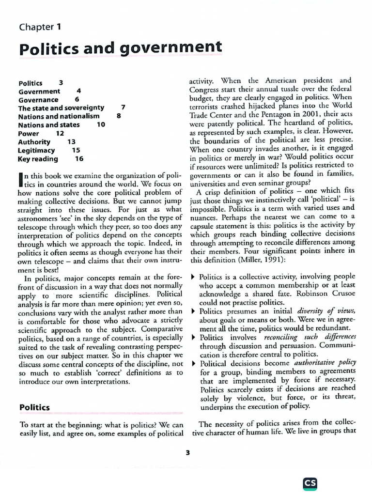 Power Government and Governance | PDF