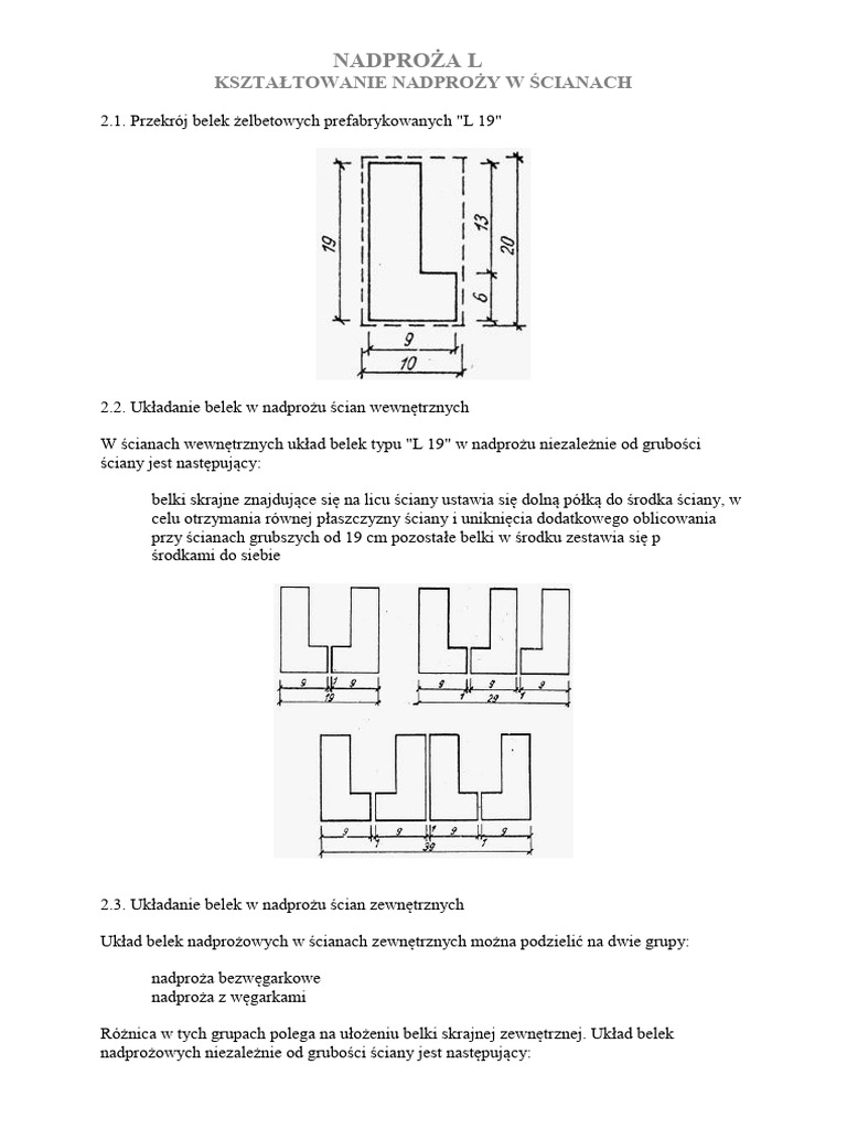 Nadproża_L-19 | PDF