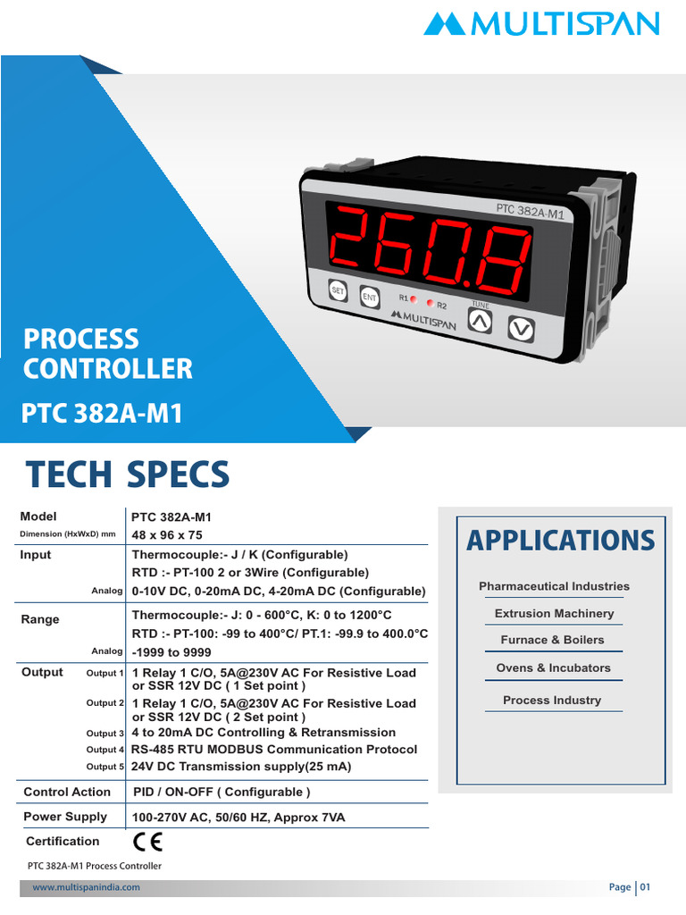 Datasheet_PTC_382A-M1 | PDF