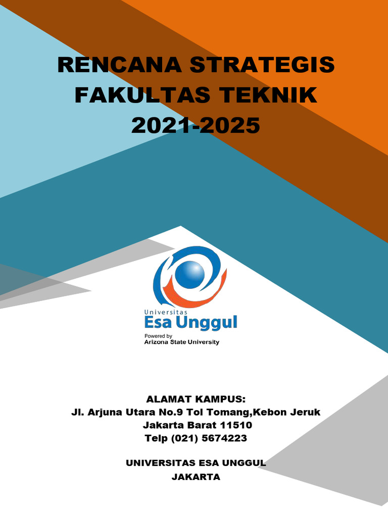 Rencana Strategis Fakultas Teknik 2021 2025 | PDF