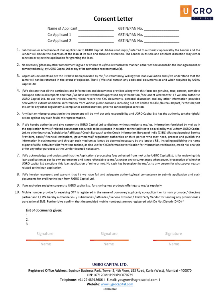 Consent Letter - 08022022 | PDF