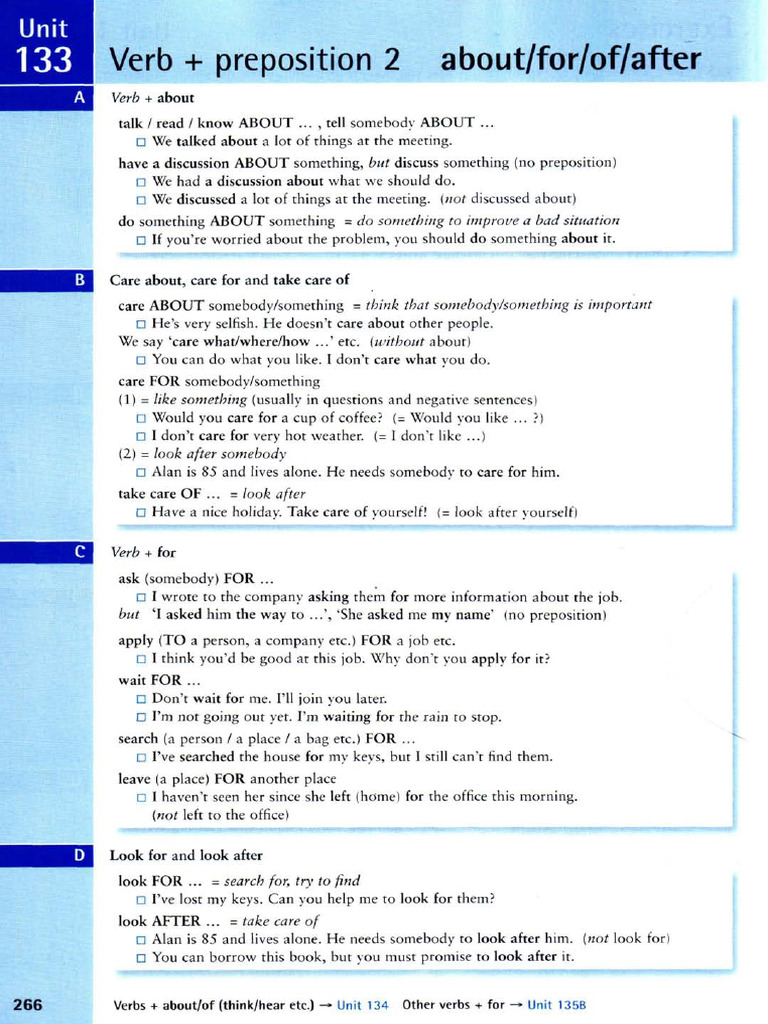 133 - Verb + Prep 2 GiU2 HMK | PDF