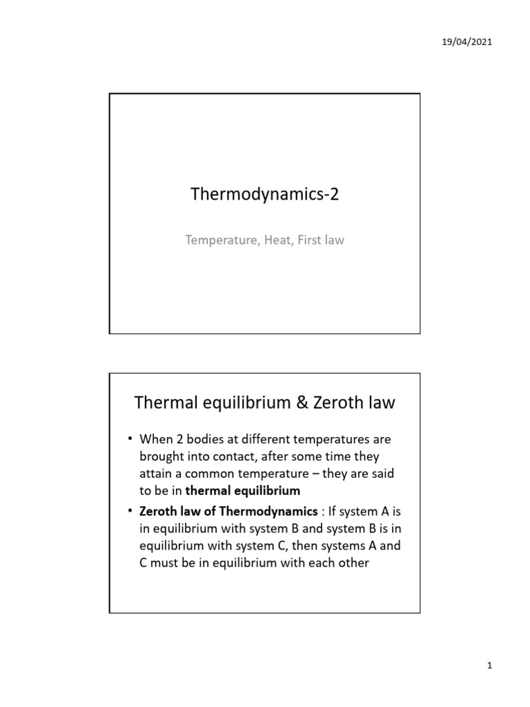 Thermodynamics-2 NOTES | PDF