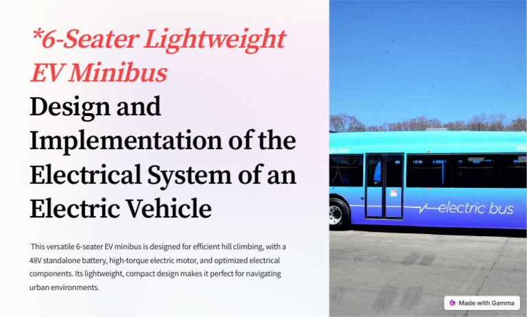 6-Seater Lightweight EV Minibus: Design and Implementation of The ...