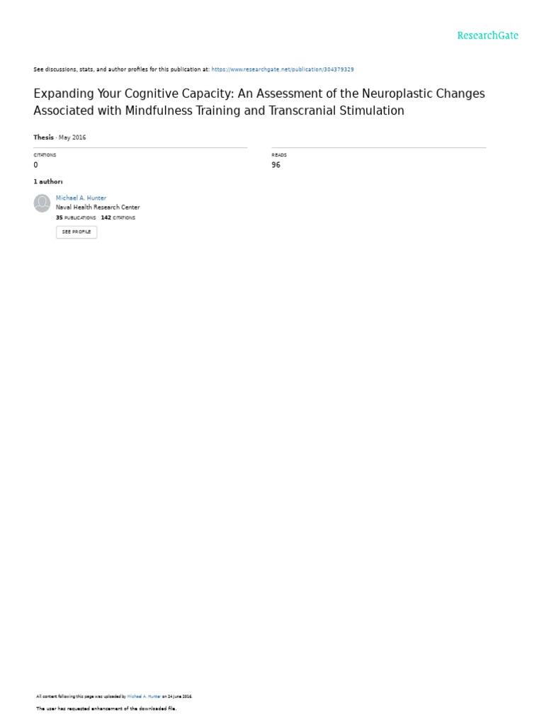 Directing Cognitive Plasticity Hunter Dissertation | PDF