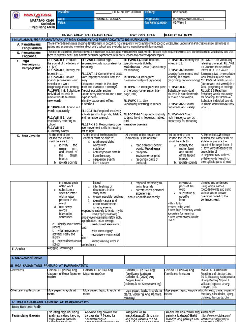 Week 3-Q2 - Reading & Lit | PDF