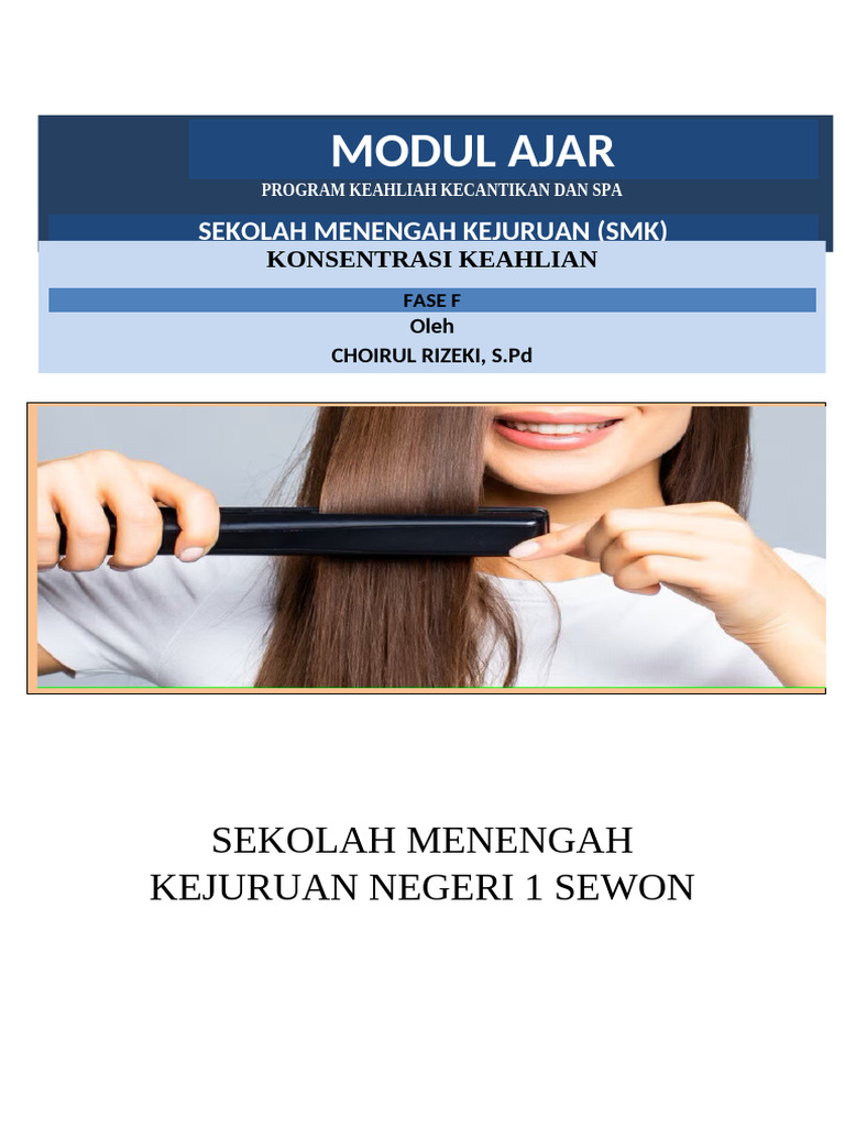 MODUL AJAR KC Pelurusan Rambut | PDF