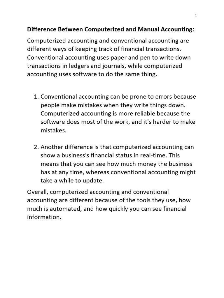 Computerize Accounting | PDF