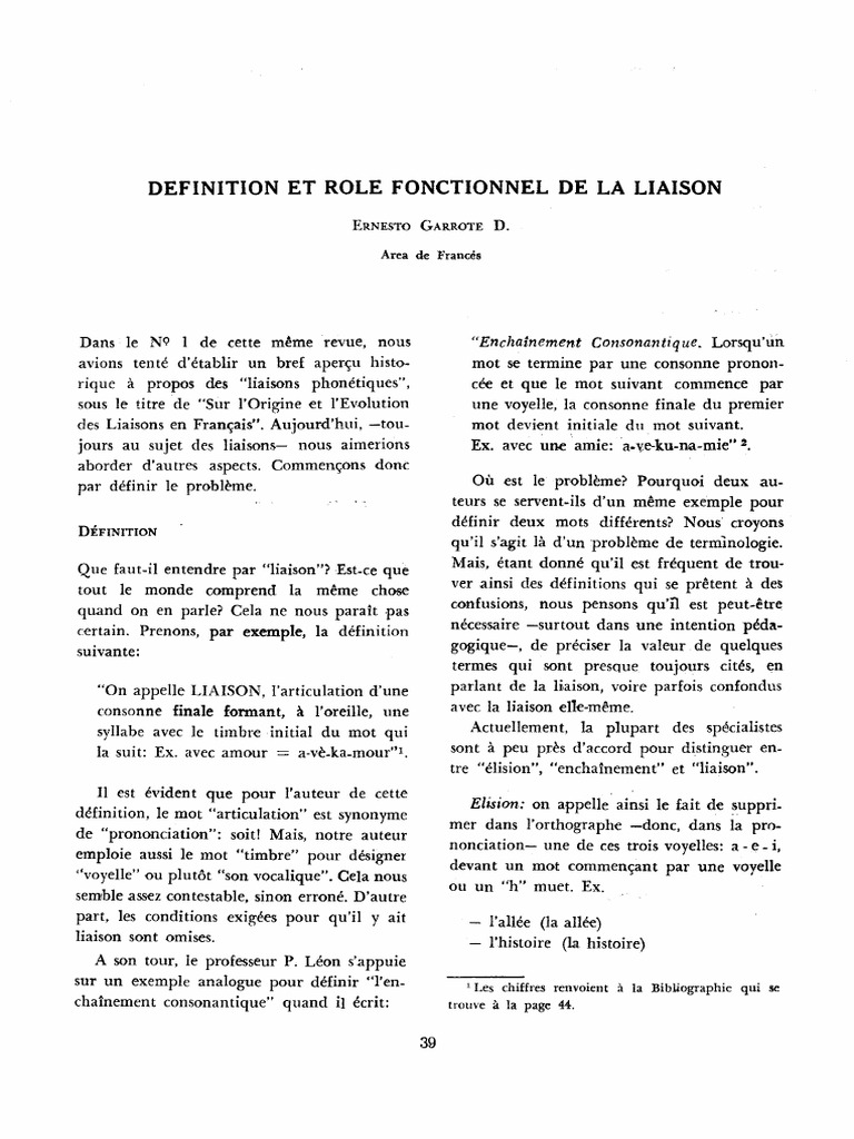Definition Et Role Fonctionnel de La Liaison | PDF