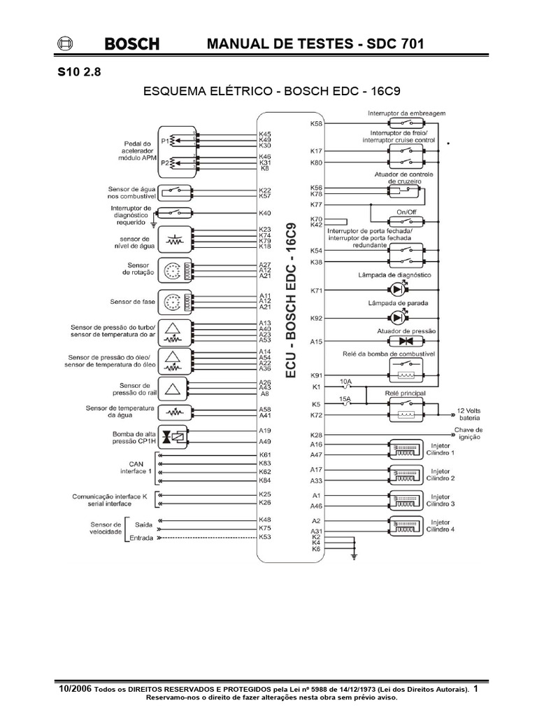 Chevrolet S10 2.8 Bosch - Edc - 16c9-1-1 | PDF