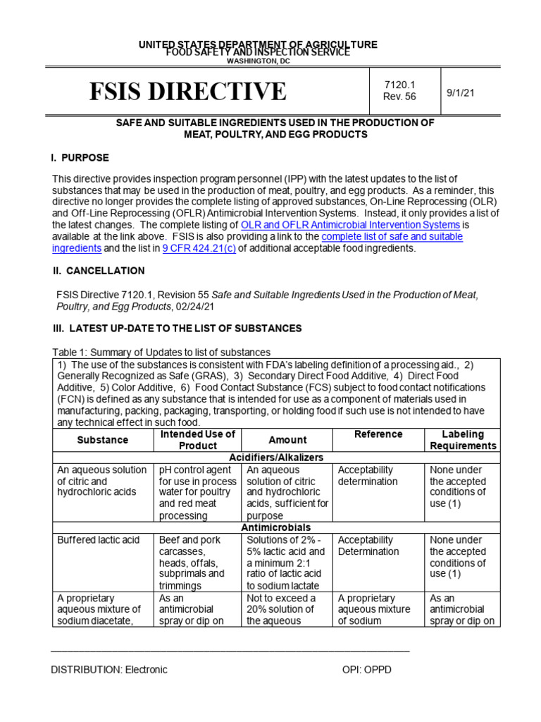 Fsis Directive | PDF